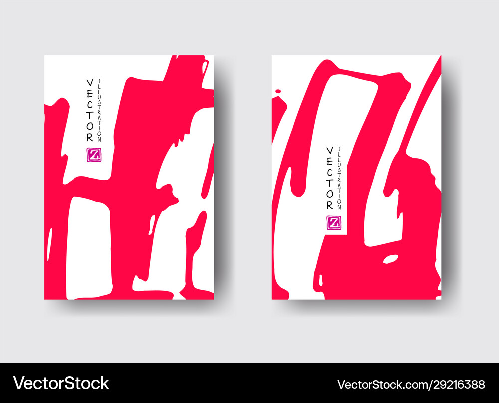 Cool bright poster set with abstract colorful Vector Image