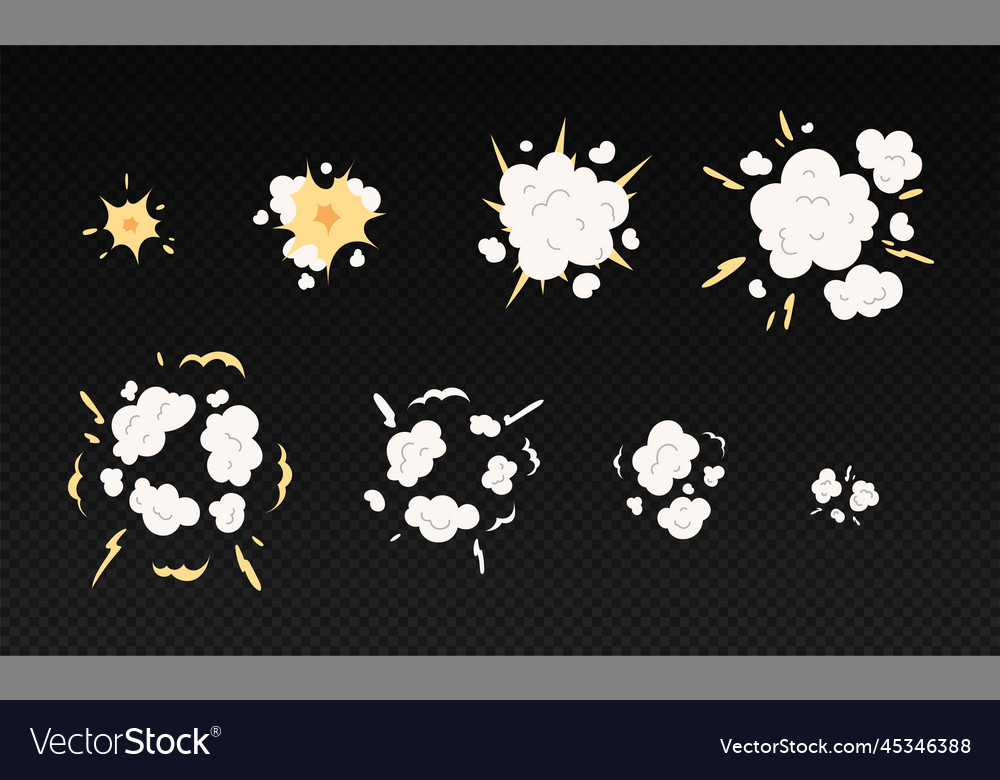 Explosive effect set – Royalty-Free Vector | VectorStock