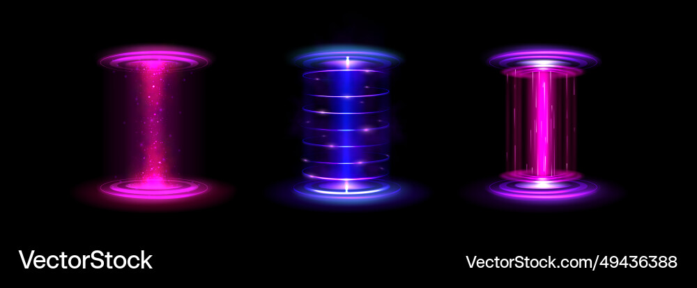 Game portal with neon glowing effect Royalty Free Vector