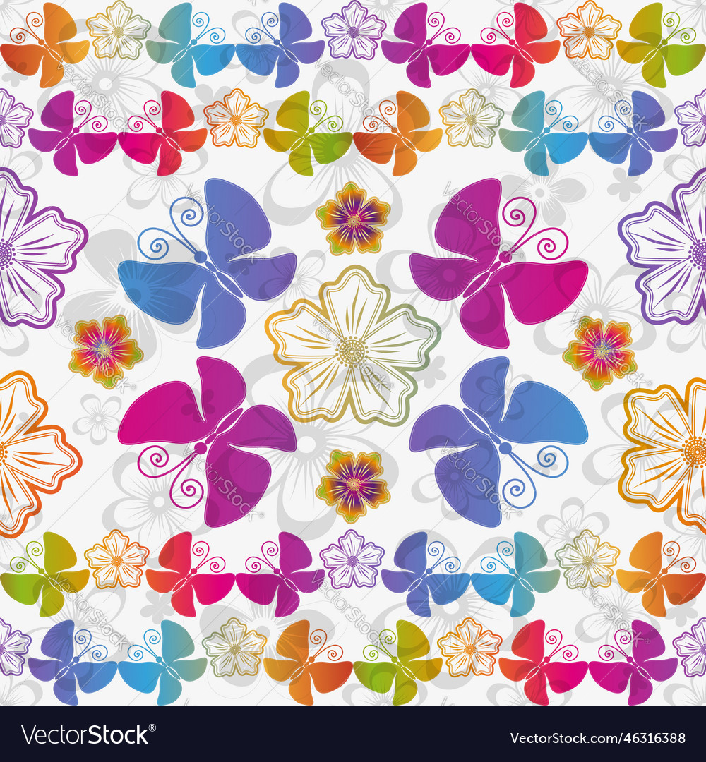 Geometric colorful seamless spring gradient Vector Image