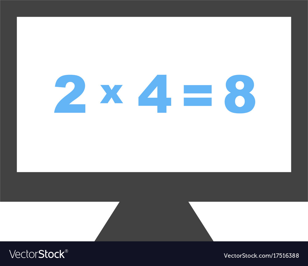 Math in computer Royalty Free Vector Image - VectorStock