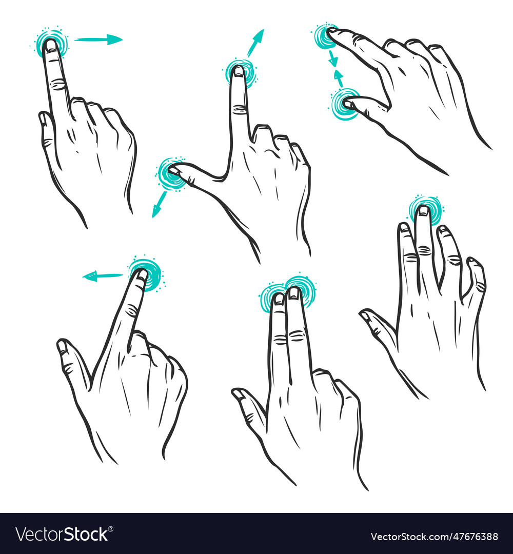 Touch interface gestures icons Royalty Free Vector Image Touch interface gestures icons Royalty Free Vector Image