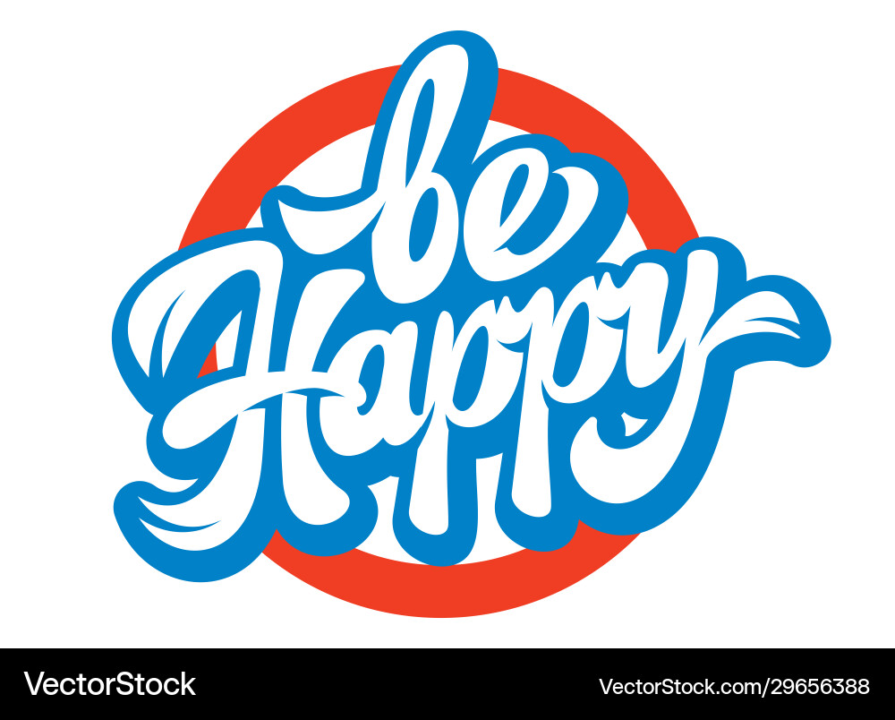 With color calligraphic inscription Royalty Free Vector
