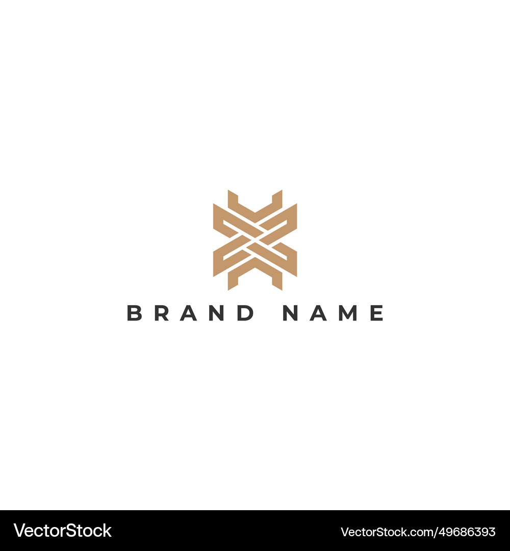 Abstract creative and minimalist letter mx logo Vector Image