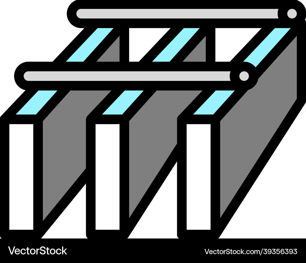 Bar grating metal color icon Royalty Free Vector Image