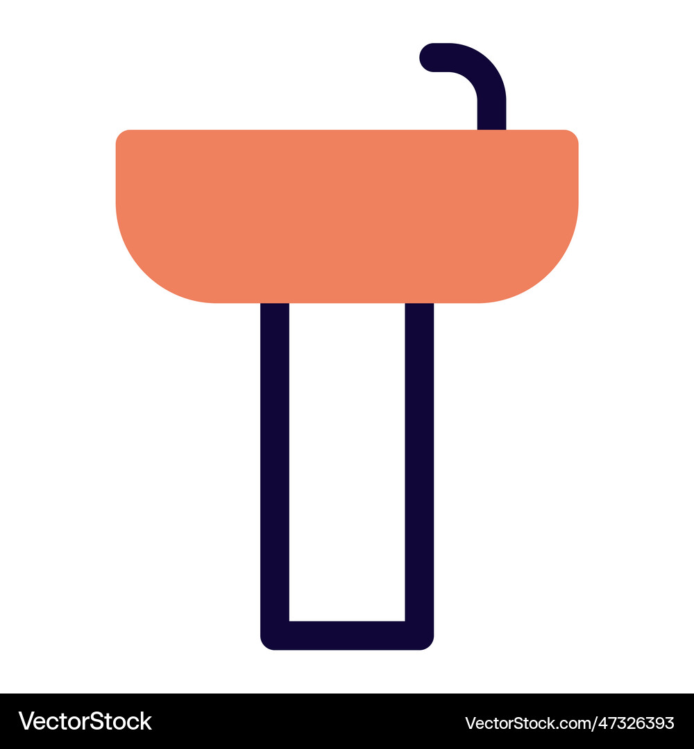 Basin and faucet setup for drinking water Vector Image