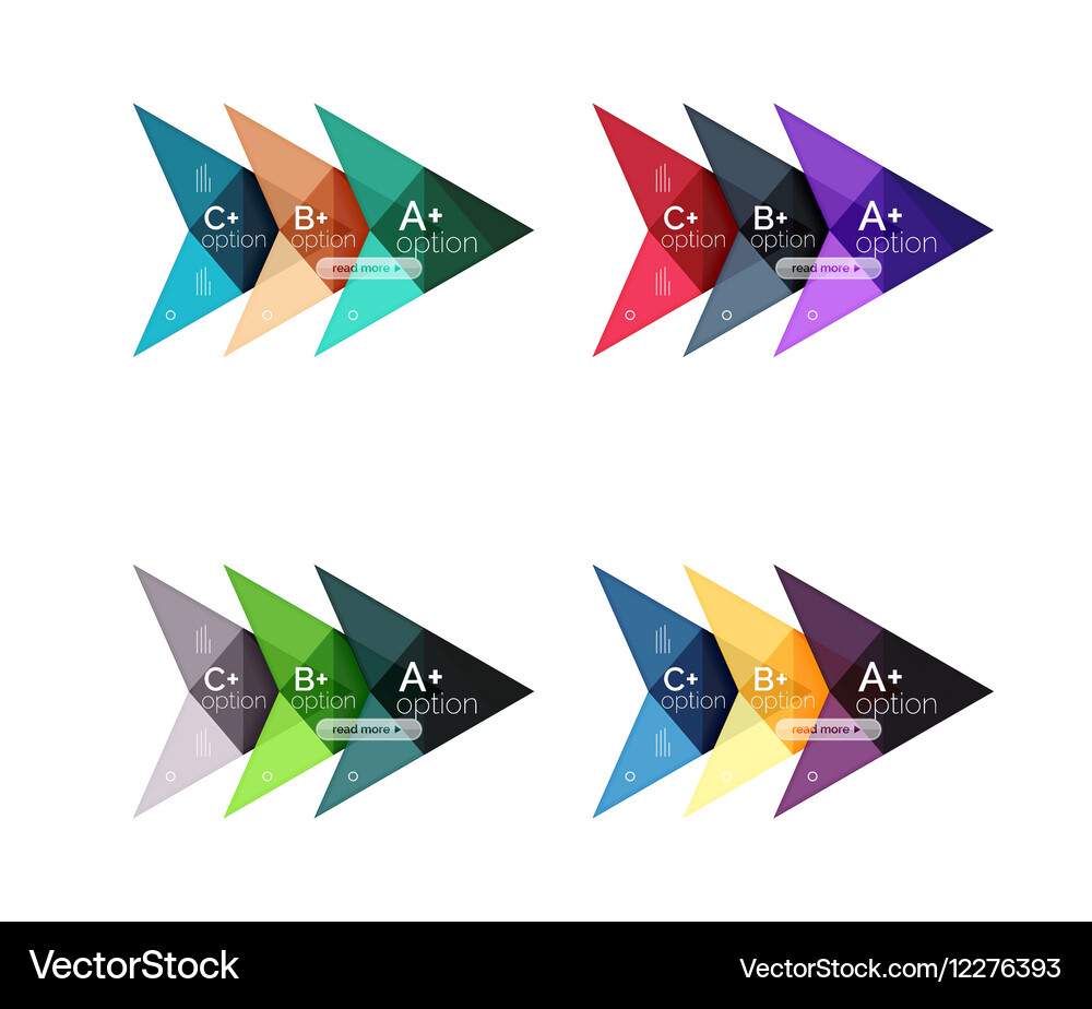 Colorful arrow option infographics Royalty Free Vector Image