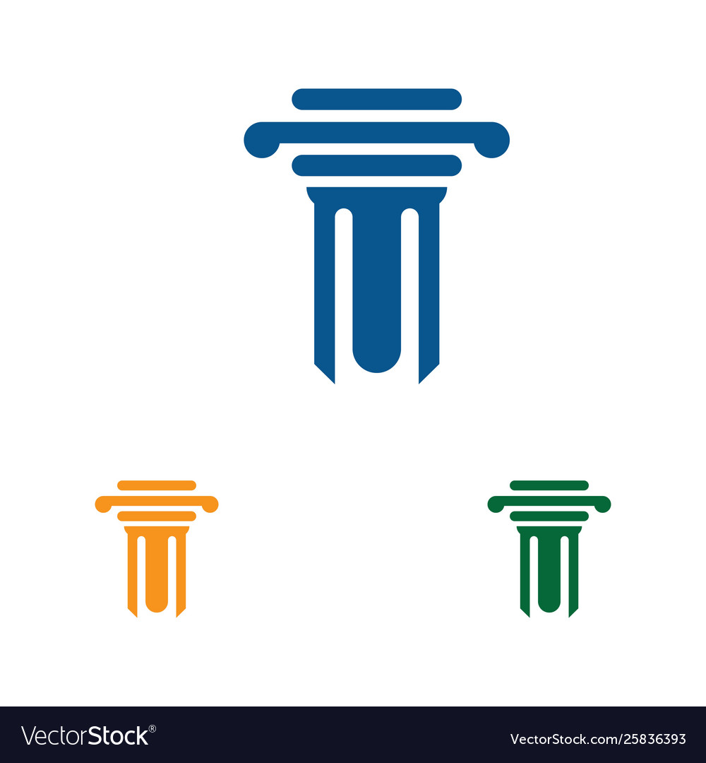 Column logo template Royalty Free Vector Image
