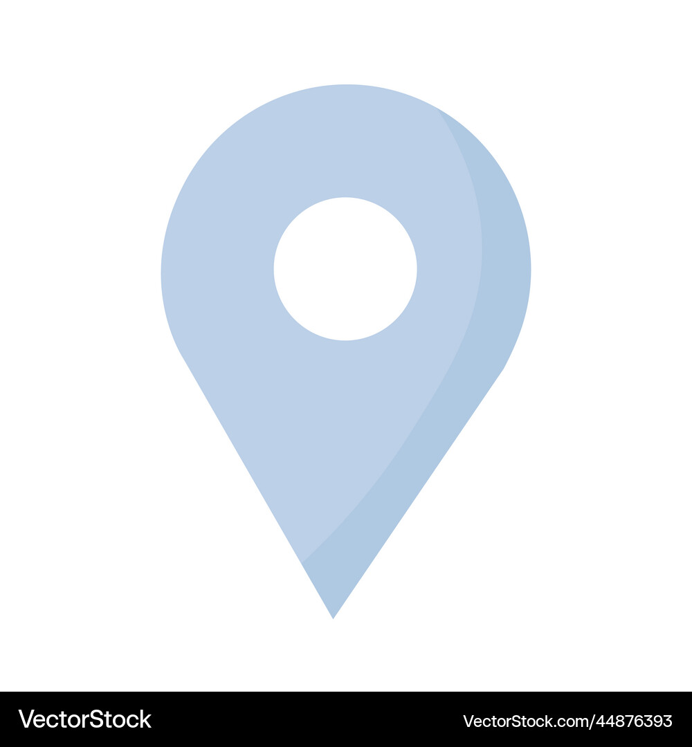 Geo location flat icon in blue color Royalty Free Vector