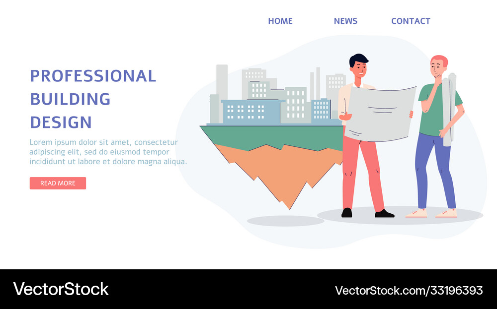 Professional building design banner template Vector Image