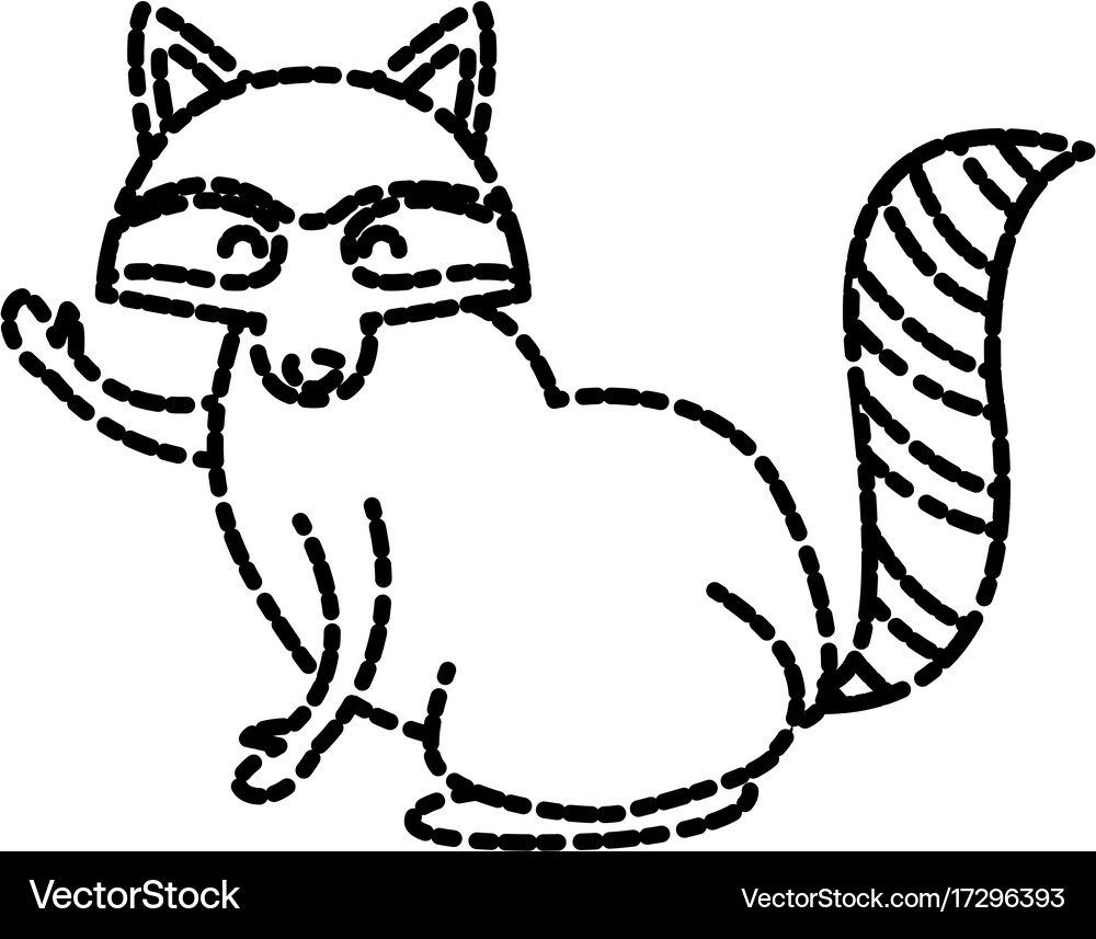 Racoon animal cartoon Royalty Free Vector Image