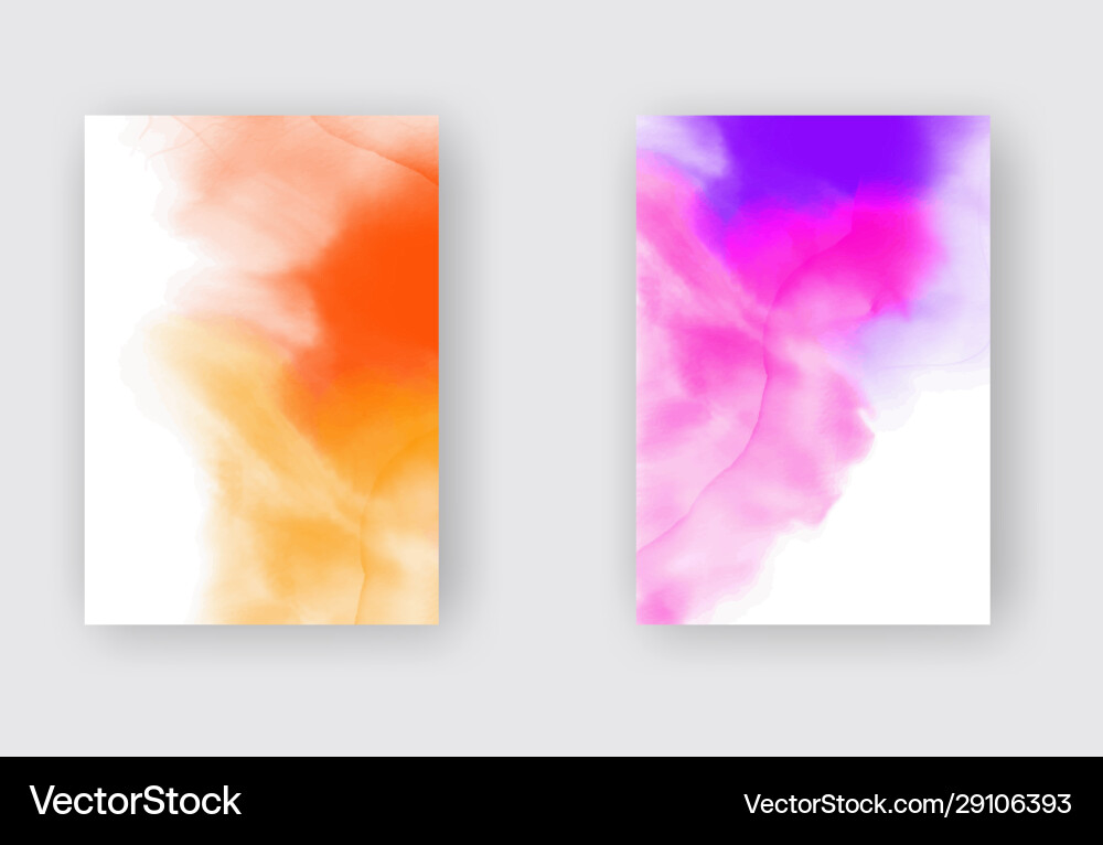 Set bright colorful watercolor background Vector Image