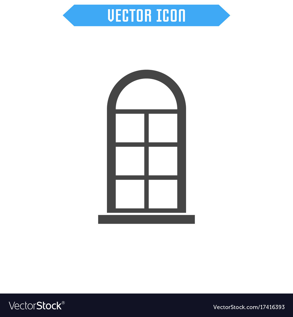 Window flat icon Royalty Free Vector Image - VectorStock
