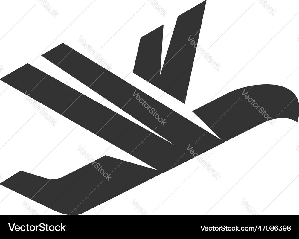 Airplane logo template icon brand identity Vector Image
