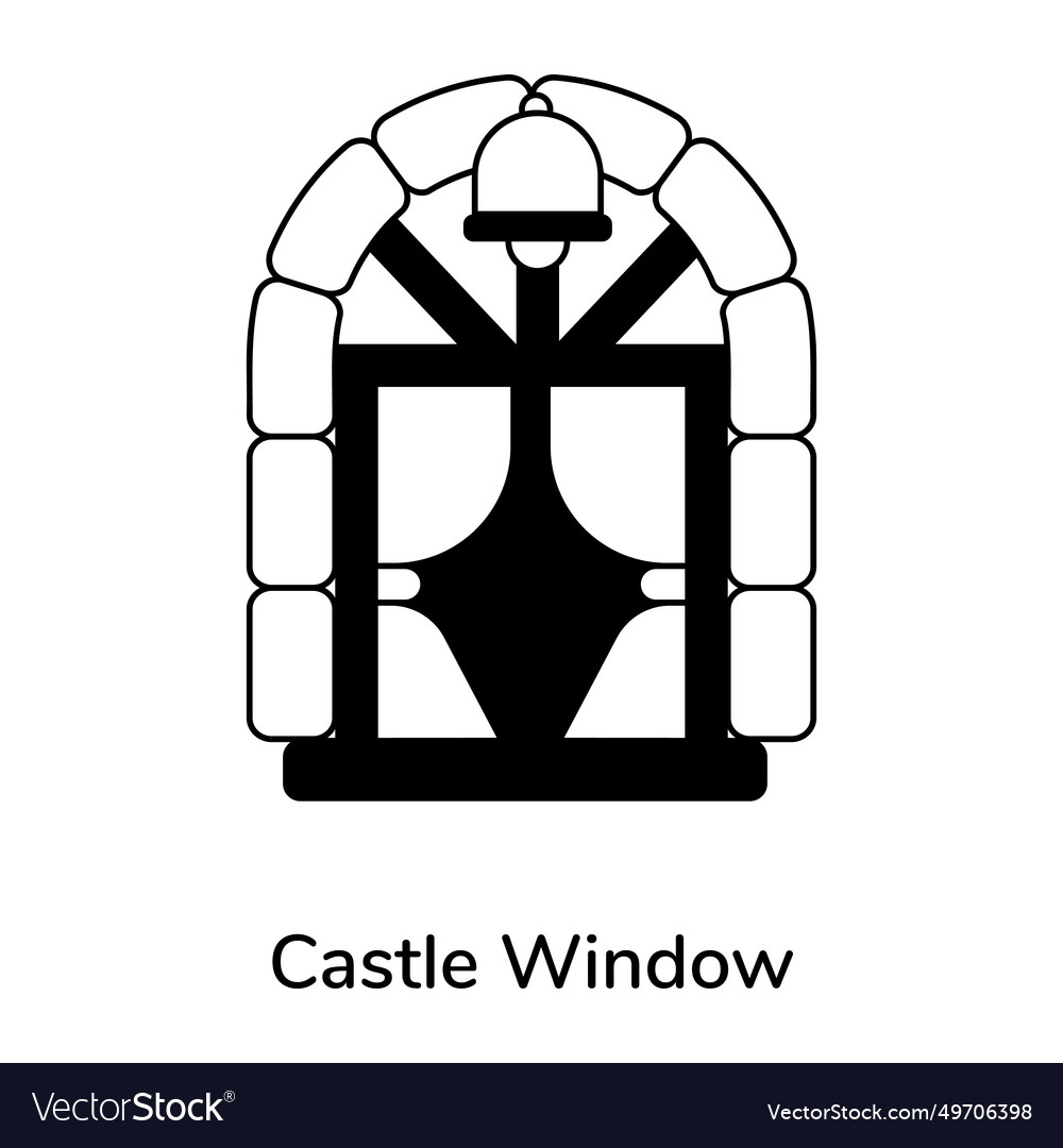 Castle window Royalty Free Vector Image - VectorStock