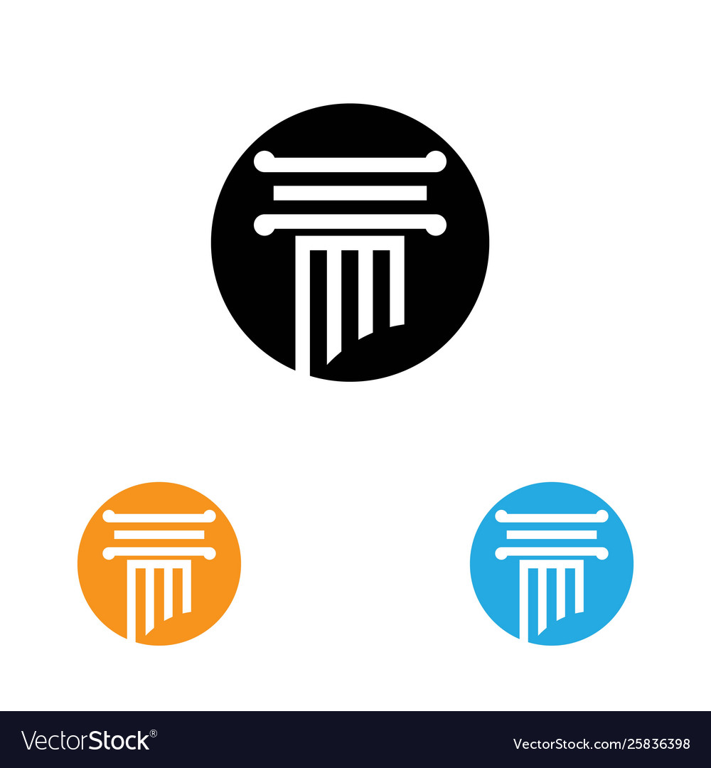 Column logo template Royalty Free Vector Image