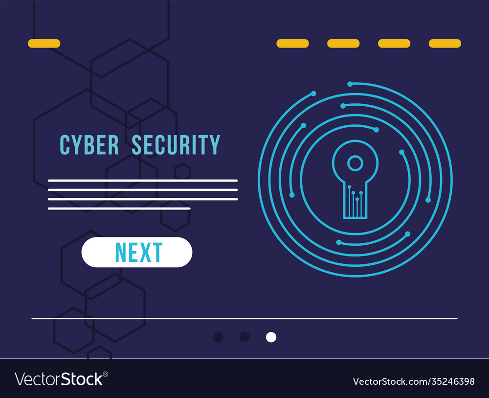 Cyber security infographic with key hole Vector Image Cyber security infographic with key hole Vector Image