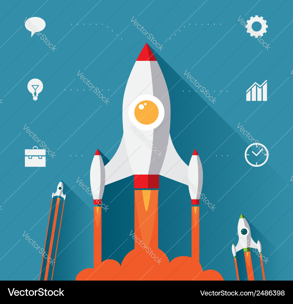 Flat design modern concept for new business Vector Image