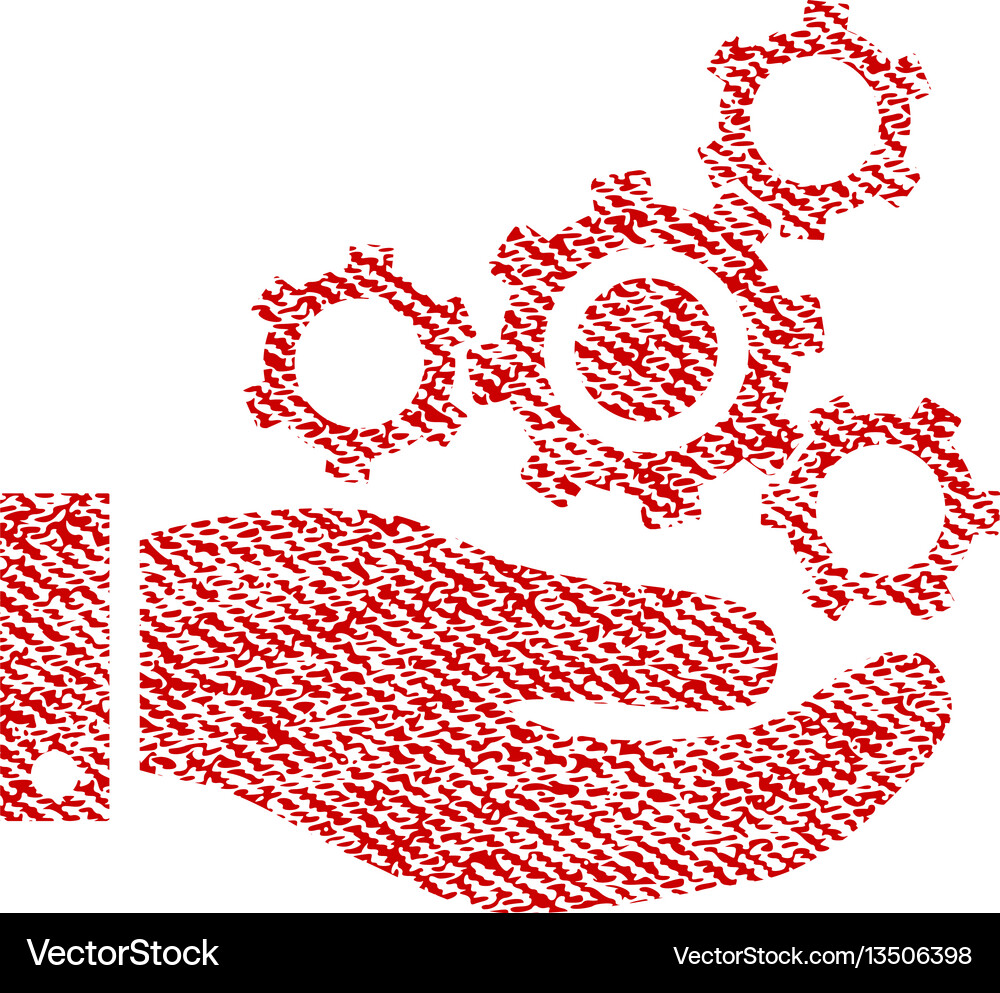 Mechanics service fabric textured icon Royalty Free Vector