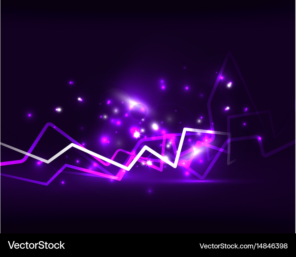 Neon lightning background Royalty Free Vector Image