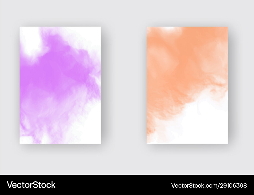 Set bright colorful watercolor background Vector Image