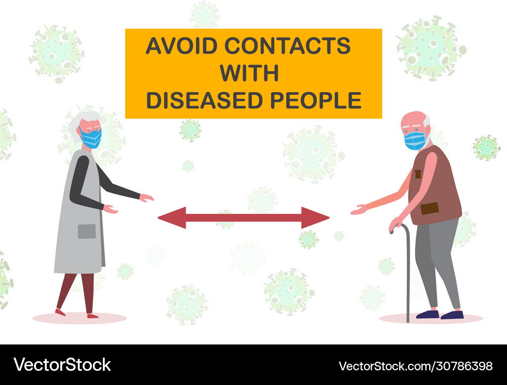 Social distancing concept stay at home order Vector Image