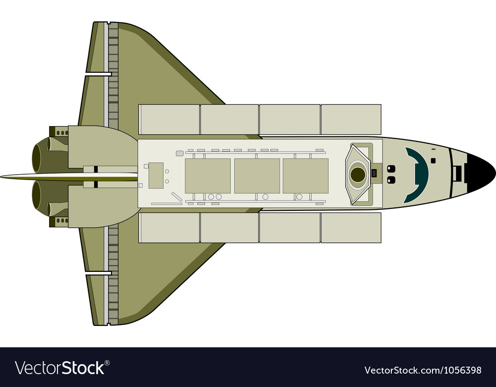 Space Shuttle Aircraft Retro Royalty Free Vector Image