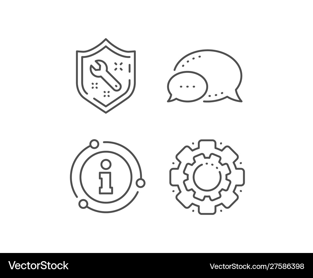 Spanner tool line icon repair service sign Vector Image
