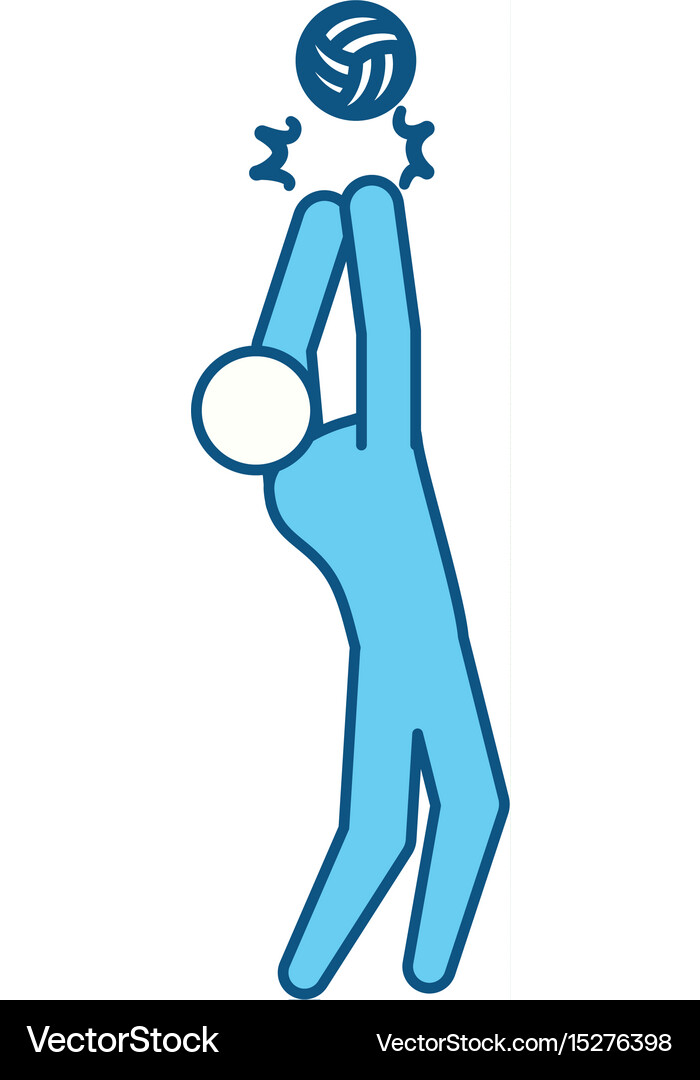 Volleyball player pictograph Royalty Free Vector Image