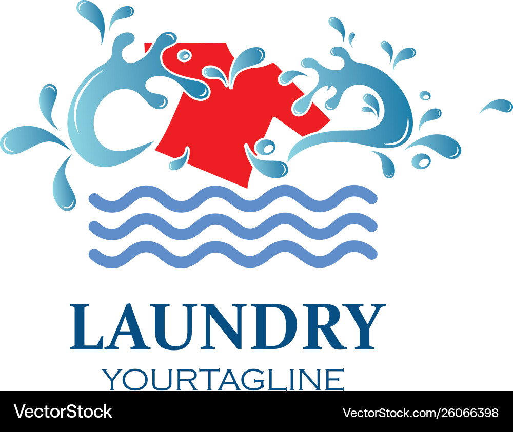 Washing clothes logo icon laundry service Vector Image