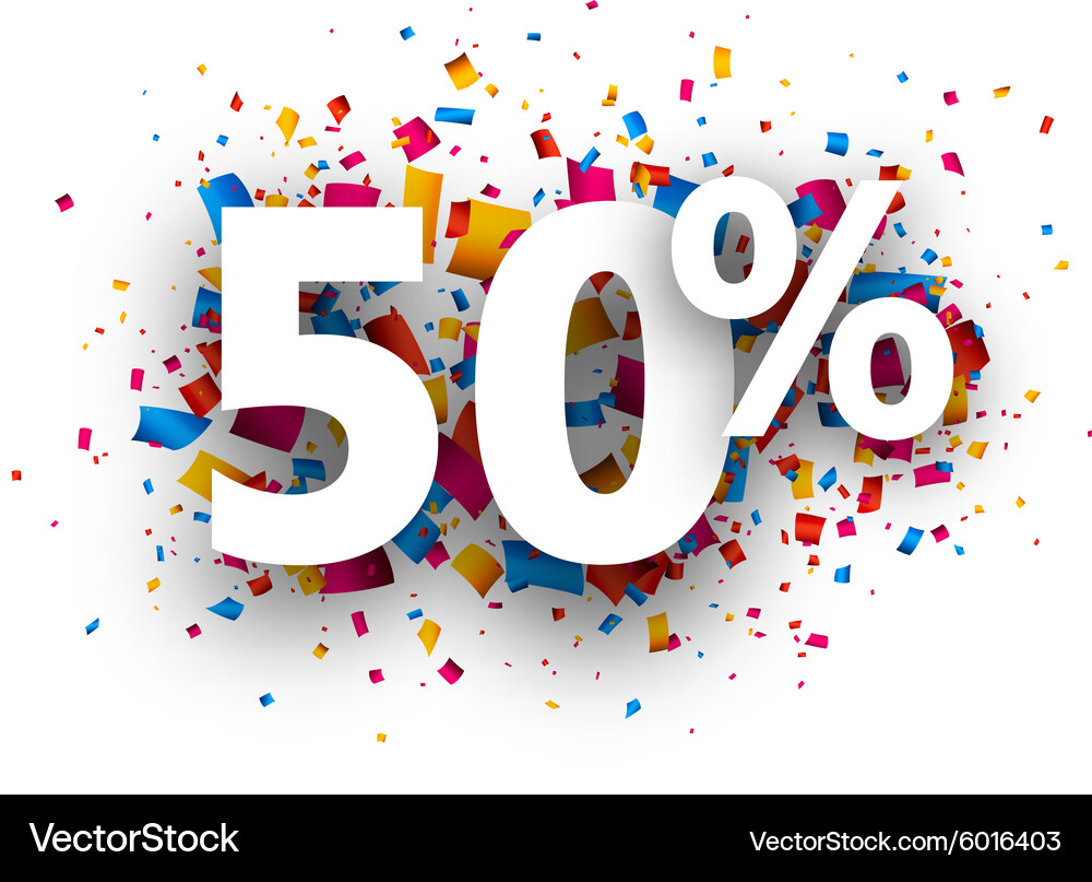 50 sale sign Royalty Free Vector Image - VectorStock
