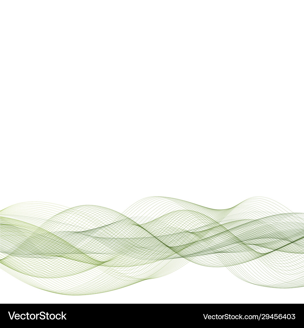 Abstract green wavy lines colorful background Vector Image