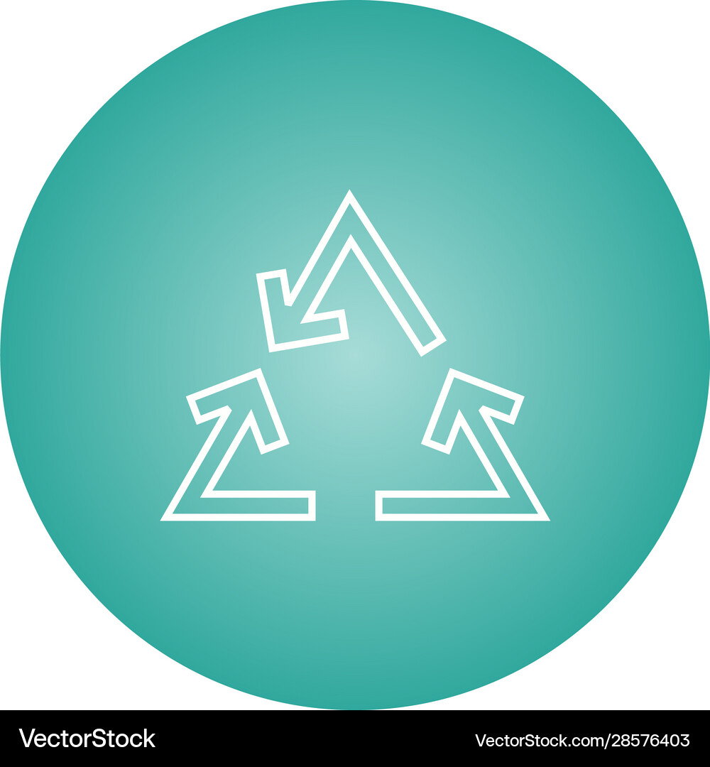Beautiful recycle arrow line icon Royalty Free Vector Image