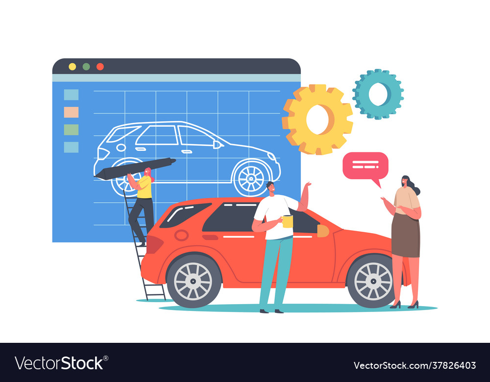 Car prototyping process transportation prototype Vector Image