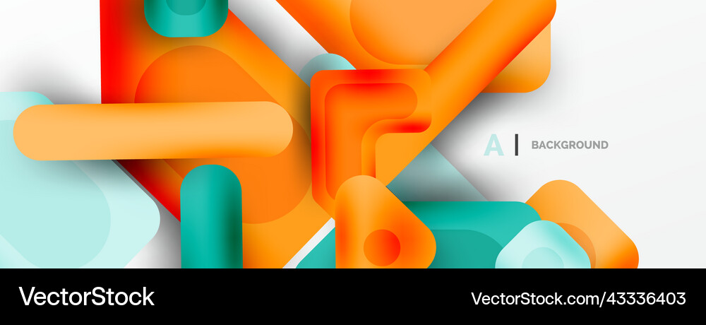 Colorful geometric shapes lines squares Royalty Free Vector