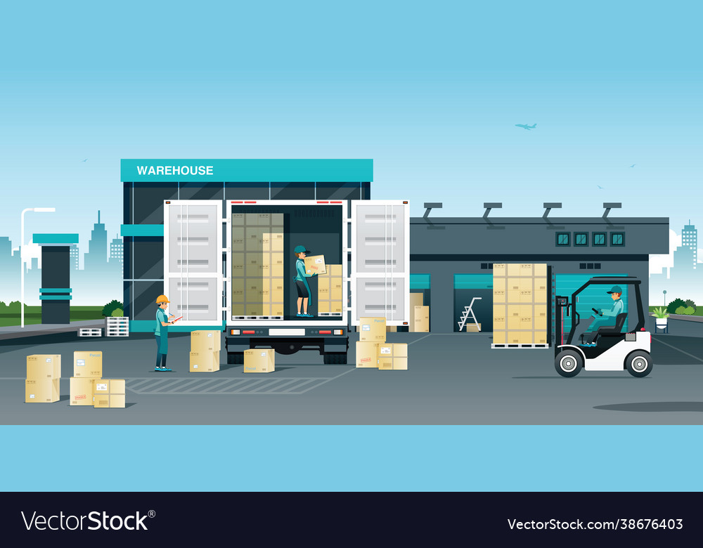 Delivery worker Royalty Free Vector Image - VectorStock