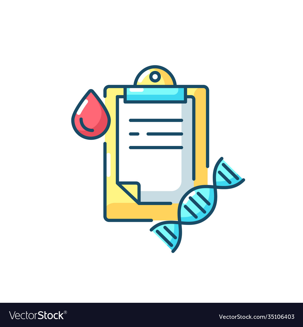 Dna test rgb color icon Royalty Free Vector Image Dna test rgb color icon Royalty Free Vector Image