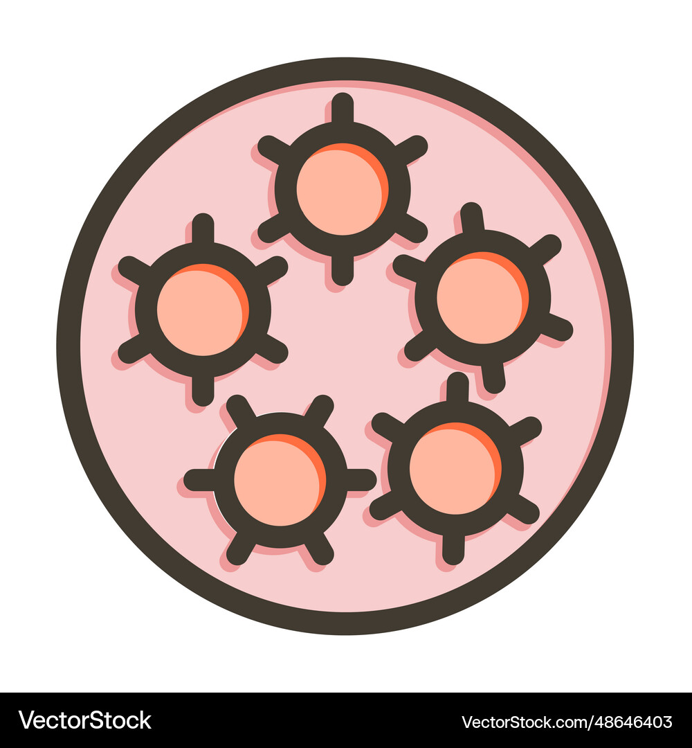 Hpv thick line filled colors for personal Vector Image