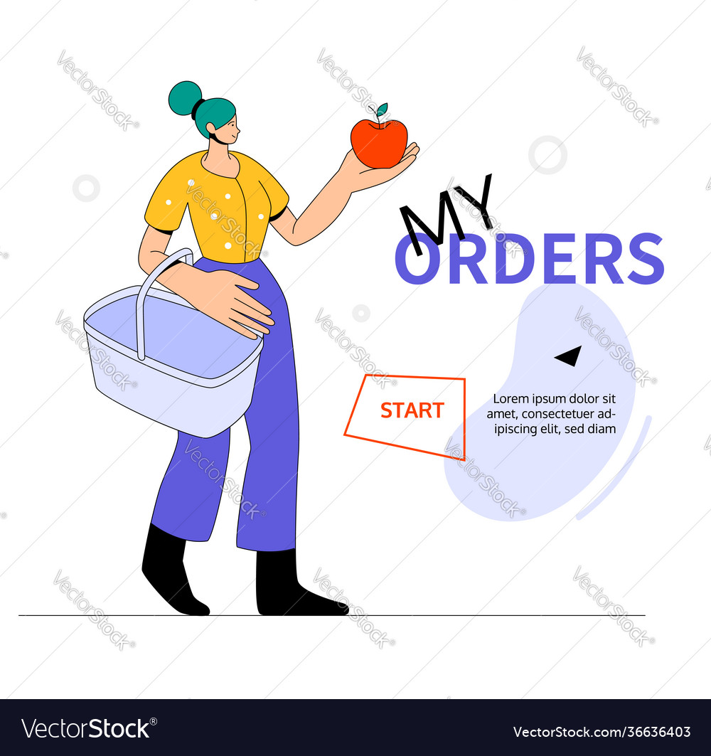 My orders - modern colorful flat design style web Vector Image