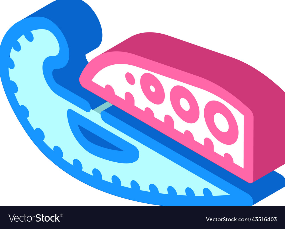 Patterns sewing isometric icon Royalty Free Vector Image