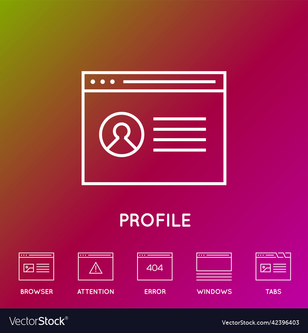 Set of minimal browser developing app and coding Vector Image