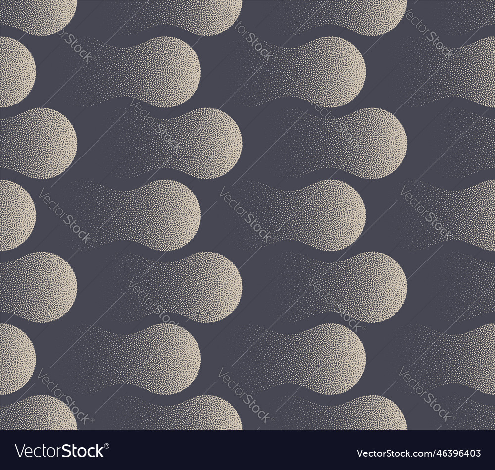 Smooth curved rounded forms seamless pattern dot Vector Image
