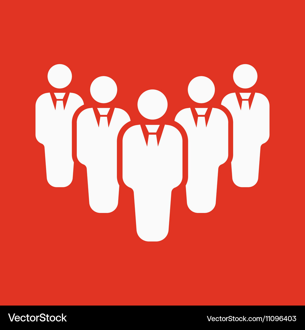 The teamwork icon Leader and chief symbol Flat Vector Image