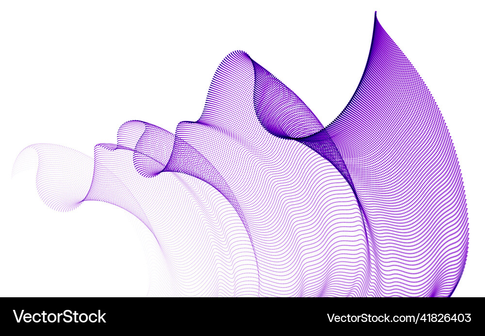 Wave of flowing particles modern relaxing Vector Image