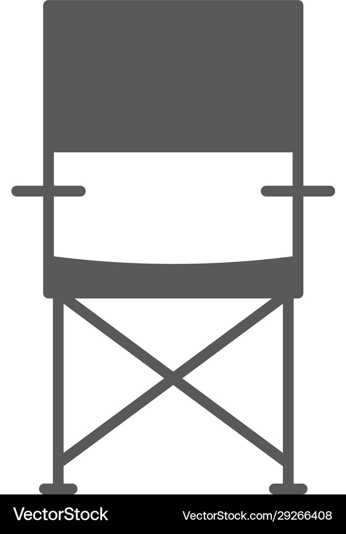 Camping chair icon isolated on white background Vector Image