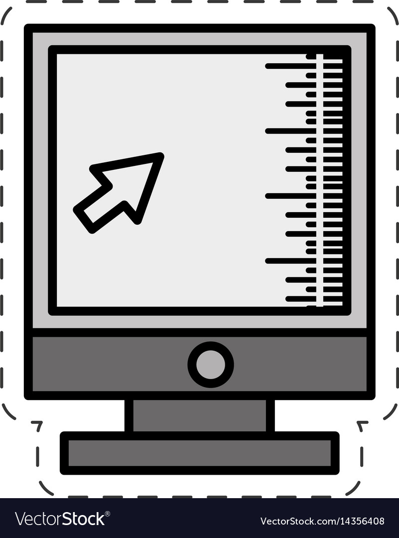 Cartoon computer screen technology image Vector Image