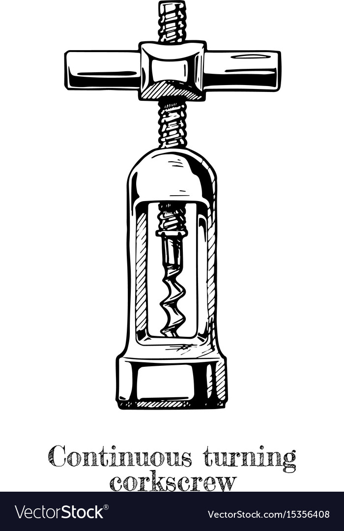 Continuous turning corkscrew Royalty Free Vector Image
