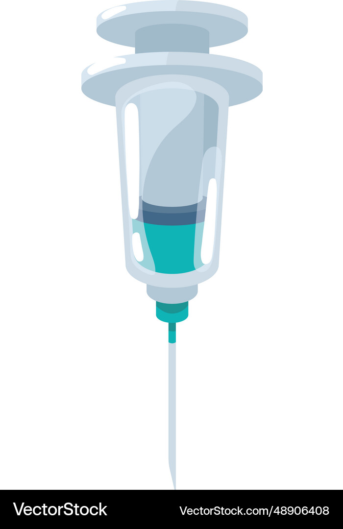 Medical vaccine syringe Royalty Free Vector Image