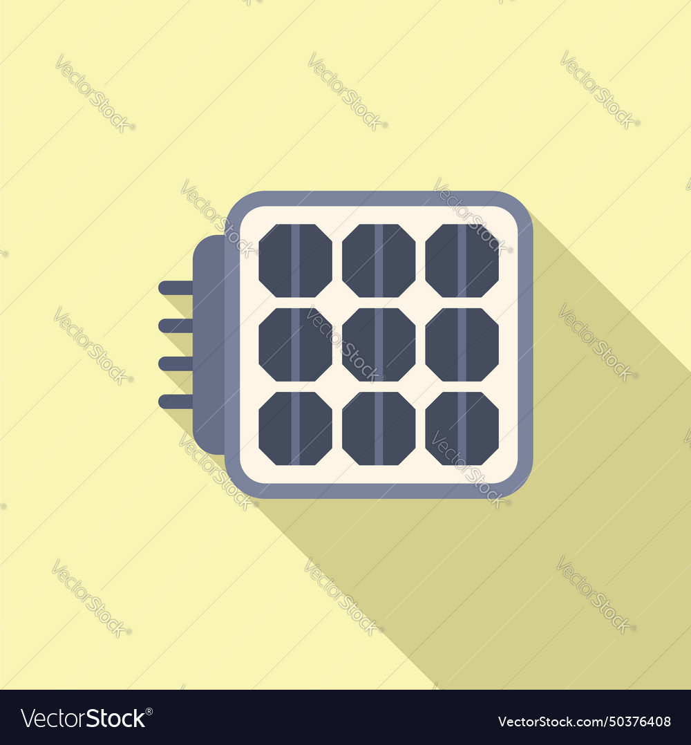 Plug solar panel icon flat fixture module Vector Image Plug solar panel icon flat fixture module Vector Image