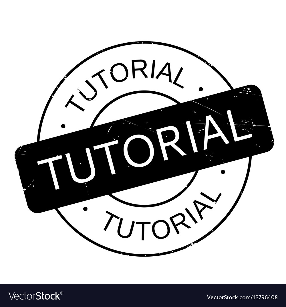 Tutorial rubber stamp Royalty Free Vector Image